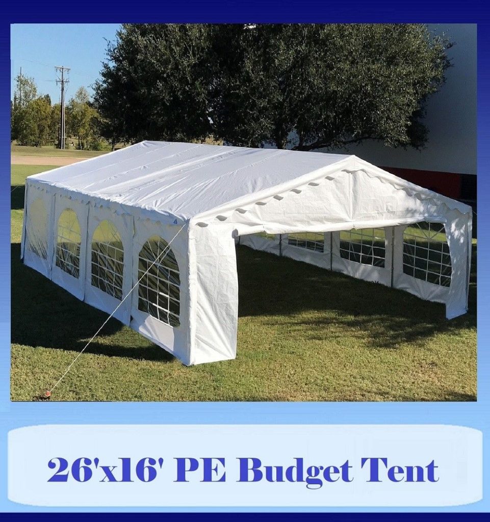 26 x 16 Budget Tent Party Gazebo Waterproof Canopy